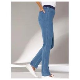 Stretch-Jeans Classic Basics, Damen, Gr. 245, Extrakurzgr&ouml;&szlig;en, blau (blau, bleached), 84% Baumwolle, 15% Polyester, 1% Elasthan, unifarben, lang, Jeans