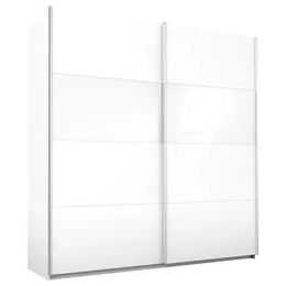Schwebet&uuml;renschrank Rauch "Quadra Schrank Schlafzimmerschrank in vielen Breiten", wei&szlig; (wei&szlig;, wei&szlig;glas), B:226cm H:230cm T:62cm, Holzwerkstoff, Schr&auml;nke, Schwebet&uuml;renschrank, Kleiderschrank Garderobenschrank mit Glaselementen