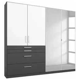Kleiderschrank Rauch "Harburg im Schlafzimmer", wei&szlig; (graumetallic, wei&szlig;), B:181cm H:197cm T:54cm, Holzwerkstoff, Schr&auml;nke, Kleiderschrank, Schlafzimmerschrank Schrank Garderobe mit Spiegel