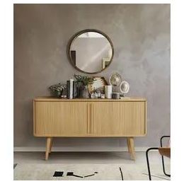 Sideboard WOODMAN "Rove", beige (natur), B:138cm H:75cm T:45cm, FSC-zertifizierter Holzwerkstoff, Sideboards, Sideboard, Kommode besonderes Design, Breite 138 cm, mit Eichenholzfurnier, FSC