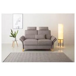 2-Sitzer Home Affaire "Westerland", braun (latte), B:166cm H:90cm T:89cm, 100% Polyester, Sofas, Federkern-Polsterung. wahlweise mit Armlehnfunktion