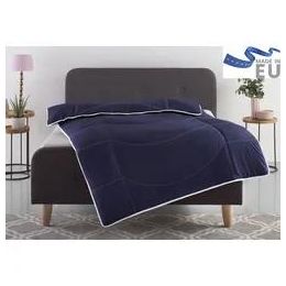 Microfaserbettdecke OTTO HOME "Microlux, Bettdecke 135x200 cm und &Uuml;bergr&ouml;&szlig;en bis 240x220cm", blau, B:135cm L:200cm, Bezug: 100% Polyester. Obermaterial: 100% Polyester. F&uuml;llung: 100% Polyester, Bettdecken, Microfaserbettdecke, fest versteppter Bezug - keine Bettw&auml;sche n&ouml;tig, Sommer, Winter