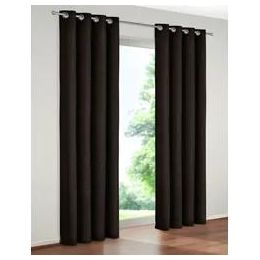 Vorhang WIRTH "Trondheim 234 g/m2" Gr. 11, schwarz, B:172cm H:245cm, Chenille, Polyacryl, Gardinen