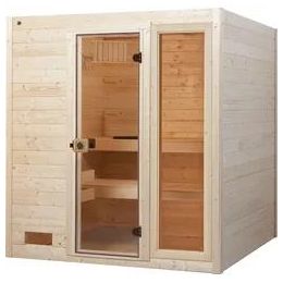 Sauna Weka "Valida", beige (natur), Saunaofen, integrierte Steuerung, 9 kW, Saunen, 9 kW-Ofen mit integrierter Steuerung