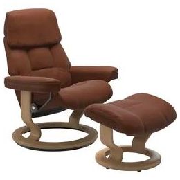 Relaxsessel stressless "Ruby", braun (copper paloma), B:88cm H:99cm T:77cm, Leder BATICK: Batick ist ein leicht korrigiertes, durchgef&auml;rbtes und genarbtes M&ouml;belleder, bei dem die meisten Unebenheiten und Spuren in der Regel entfernt wurden. Batick wird mitunter doppelt&ouml;nig gef&auml;rbt, um der Oberfl&auml;che mehr Lebendigkeit zu verleihen. Dank einer sch&uuml;tzenden Oberfl&auml;chenbehandlung lassen sich die meiste