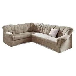 Ecksofa DOMO collection "Papenburg B/T/H: 242/190/84 cm L-Form", braun, B:242cm H:84cm T:190cm, Struktur ( 90% Polyester, 10% Polyacryl);Microfaser PRIMABELLE (100% Polyester);Kunstleder SOFTLUX;Luxus-Microfaser (100% Polyester), Sofas, Ecksofa, wahlweise mit Bettfunktion, Langer Schenkel links oder rechts