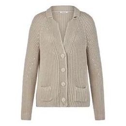 Strickblazer Revers&shy;kragen Peter Hahn beige, 52