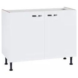 Sp&uuml;lenschrank KOCHSTATION "KS-Cara", wei&szlig; (wei&szlig;, wei&szlig;), B:100cm H:87cm T:58,4cm, Schr&auml;nke, Sp&uuml;lenschrank, Breite 100 cm