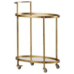 Bartisch Woood "Push Trolley", gold (antikes messing), B:67cm H:86cm T:35cm, Tische, Bartisch, auf R&auml;dern, H&ouml;he 86 cm