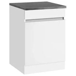 Sp&uuml;lenschrank Optifit "Roth", wei&szlig; (wei&szlig;, wei&szlig;, anthrazit), B:60cm H:88cm T:60cm, Schr&auml;nke, Sp&uuml;lenschrank, Breite 60 cm