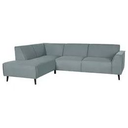 Ecksofa DOMO collection "Amora, bequem und zeitlos, L-Form", gr&uuml;n (mint), B:263cm H:81cm T:191cm, Sofas, Ecksofa, mit Federkern, Fu&szlig;h&ouml;he passend f&uuml;r g&auml;ngige Saugroboter