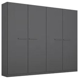 Dreht&uuml;renschrank Rauch "Kleiderschrank Schrank Garderobe Garderobenschrank Stauraumwunder MODI", grau (graumetallic), B:226cm H:210cm T:54cm, Holzwerkstoff, Schr&auml;nke, Dreht&uuml;renschrank, optional mit Spiegel MADE IN GERMANY