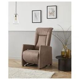 Sit & More TV-Sessel SIT & MORE "Melissa", braun (haselnuss), B:71cm, 100% Polyester, Sessel, wahlweise elektrisch oder manuell verstellbar, optional Aufstehhilfe