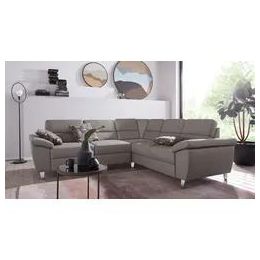Sit & More Ecksofa SIT & MORE "Sorano L-Form", grau (hellgrau), B:249cm H:88cm T:229cm, Sofas, Ecksofa, wahlweise mit Bett- und Relaxfunktion, inkl. Bettkasten