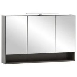 Spiegelschrank Welltime "Stubach", grau (graphit), B:100cm H:64cm T:20cm, Schr&auml;nke, Spiegelschrank, Breite 100 cm