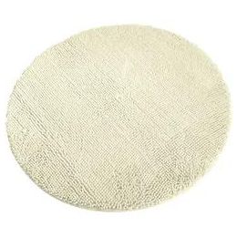 Badematte Kinzler "Chenille" Gr. 7, beige (natur), H:18mm, Polyester, Badematten, Badematte, Badteppich, Uni Farben, weich, als rechteckig & halbrund erh&auml;ltlich