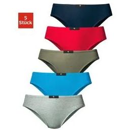 H.I.S. Slip H.I.S, Damen, Gr. 58, bunt (marine, rot, khaki, blau, grau, meliert), Obermaterial: 95% Baumwolle, 5% Elasthan, unifarben, k&ouml;rpernah, Unterhosen Slip, aus elastischer Baumwoll-Qualit&auml;t, Topseller