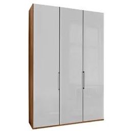 Dreht&uuml;renschrank Wiemann "Monaco, Made in Germany, edle Glasfront, in verschiedenen Farben", braun (bianco, eiche, nachbildung, glas wei&szlig;), B:148,4cm H:216cm T:58cm, Floatglas, Holzwerkstoff, Schr&auml;nke, Dreht&uuml;renschrank, hochwertige Beschl&auml;gen inkl. D&auml;mpfung