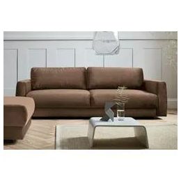 2,5-Sitzer OTTO HOME "Hobro", braun, B:236cm H:80cm T:102cm, Luxus-Microfaser Lederoptik (100% Polyester);Struktur grob (100% Polyester);Samtoptik (100% Polyester), Sofas, in 3 Bezugsqualit&auml;ten in vielen Farben, Design by Morten Georgsen