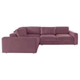 Ecksofa Home Affaire "Bloomfield, Breite 304cm, Mega Polsterecke mit viel Platz, L-Form", rosa (altrosa), B:224cm H:84cm T:304cm, 100% Polyester, Sofas, Ecksofa, extra tiefe Sitzfl&auml;che, wahlweise mit Sitztiefenverstellung