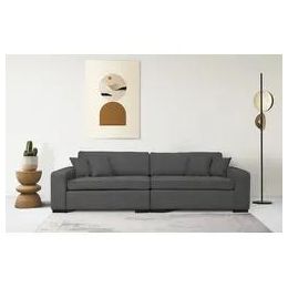 2-Sitzer Home Affaire "Skara XXL", grau (dunkelgrau), B:280cm H:86cm T:130cm, 100% Polyester, Sofas, Lounge-Sofa XXL mit Federkern-Polsterung, in vielen Bezugsvarianten