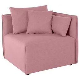 Sofa-Eckelement OTTO HOME "N&ouml;re", rosa (ros&eacute;), B:90cm H:74cm T:90cm, Samtoptik (100% Polyester);Struktur (100% Polypropylene);Luxus-Microfaser Lederoptik (100% Polyester);Struktur fein (100% Polyester);Webstoff (100% Polyester);Baumwoll-/Leinenmix (60% Baumwoll, 40% Leinen), Polsterelemente, Modul - zum Zusammenstellen; in vielen Bezugsqualit&auml;ten und Farben