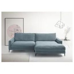 Ecksofa Home Affaire "Downtown, B/T/H: 272/190/84 cm L-Form", blau (petrol), B:272cm H:84cm T:190cm, 88% Polyester, 12% Polyacryl, Sofas, Ecksofa, weicher Sitzkomfort auch in Cord und Boucl&eacute;, incl. Zierkissen