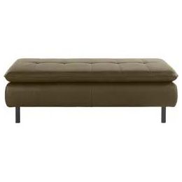 Hockerbank Home Affaire "Birkholm", gr&uuml;n (olive), B:137cm H:44cm T:65cm, 100% Polyester, Hocker, Polsterhocker, passend zur Serie "Birkholm", B/T/H: 137/65/44 cm