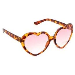Sonnenbrille "Heart", Damen, bunt (rosa), Collezione Alessandro, Sonnenbrillen Sonnenbrille, Rahmen in Leooptik