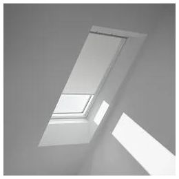 Verdunklungsrollo Velux "DKL SK08 1025SWL", wei&szlig; (wei&szlig;, wei&szlig;), SK08, stufenlos positionierbar, Aluminium, Polyester, Rollos, Verdunklungsrollo, wei&szlig;e F&uuml;hrungsschienen & Griffleiste