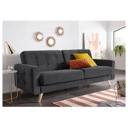 3-Sitzer exxpo - SOFA FASHION "Nappa, kompakt, bequem, zeitloses Design, Breite 222cm, L-Form", grau, B:222cm H:87cm T:89cm, Samtvelours (100% Polyester);Webvelours (100% Polyester), Sofas, tolle Detailverarbeitung