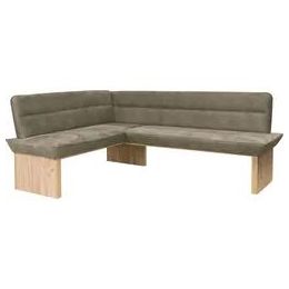 Eckbank OTTO HOME "Beluna Polsterbank, Sitzecke", braun (cappuccino, decor wotan eiche), B:210cm H:89cm T:169cm, Polyester, Sitzb&auml;nke, Eckbank, mit Wellenunterfederung im Sitz, TOPSELLER