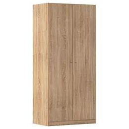 Kleiderschrank Rauch "Schrank Garderobe Garderobenschrank Putzschrank W&auml;scheschrank BERGHEIM", braun (eiche sonoma), B:91cm H:197cm T:54cm, Holzwerkstoff, Schr&auml;nke, Kleiderschrank, viel Stauraum, abschlie&szlig;bar mit insgesamt 4 Schl&uuml;sseln MADE IN GERMANY