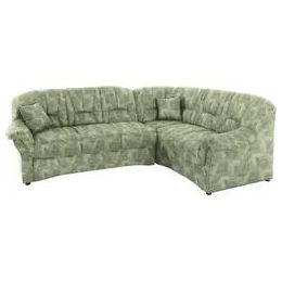 Ecksofa DOMO collection "Bahia, zeitlos und elegant, bequeme Armlehnen, L-Form", gr&uuml;n, B:256cm H:91cm T:200cm, Luxus-Microfaser (100% Polyester), mit Muster;Struktur (100% Polyester), Sofas, Ecksofa, wahlweise mit Bettfunktion