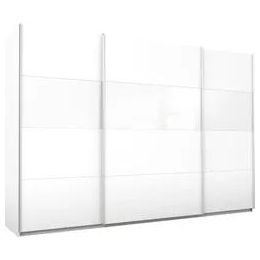Schwebet&uuml;renschrank Rauch "Quadra Schrank Schlafzimmerschrank in vielen Breiten", wei&szlig; (wei&szlig;, wei&szlig;glas), B:315cm H:210cm T:62cm, Holzwerkstoff, Schr&auml;nke, Schwebet&uuml;renschrank, Kleiderschrank Garderobenschrank mit Glaselementen