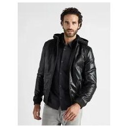 Bikerjacke JCC "15-9-2", Herren, Gr. XL, schwarz, Obermaterial 100% Leder Lamm; Futter 100% Baumwolle; &Auml;rmelfutter: 100% Polyester; Wattierung: 100% Polyester, Jacken