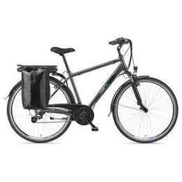 E-Bike Telefunken "Expedition XT481" Gr. 48, grau (anthrazit, schwarz), Elektrofahrr&auml;der, Herren, 48cm, 28 Zoll (71,12cm), Reichweite bis zu 100 km, Pedelec, Elektrofahrrad f&uuml;r Herren, 28 Zoll