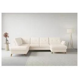 Sit & More Wohnlandschaft SIT & MORE "G&ouml;teborg", beige (creme), B:327cm H:90cm T:226cm, Sofas, Wohnlandschaft, inkl. Sitztiefenverstellung, wahlweise mit Bettfunktion & Bettkasten