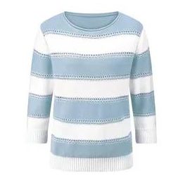 Pullover U-Boot-Ausschnitt Peter Hahn blau, 36