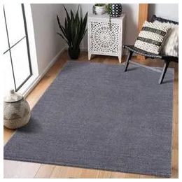 Teppich Carpet City "Frise&eacute;-Teppich FANCY900", grau, B:120cm H:12mm L:160cm, Polypropylen, Teppiche, Teppich, L&auml;ufer, Kurzflor, Einfarbig, 3D-Optik, Streifen Look, Wohnzimmer