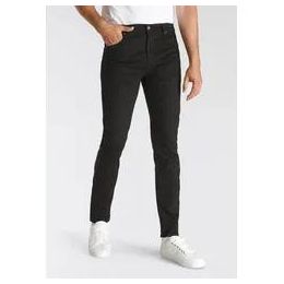 Levi's Tapered-fit-Jeans LEVI'S "512 Slim Taper Fit", Herren, Gr. 38, L&auml;nge 34, schwarz (nightshine), Denim/Jeans, Obermaterial: 98% Baumwolle, 2% Elasthan, schmal lang, Jeans, mit Markenlabel