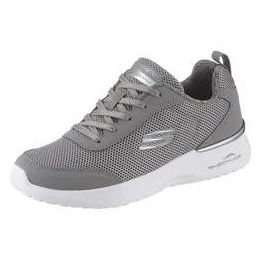 Sneaker Skechers "Skech-Air Dynamight - Fast Brake", Damen, Gr. 41, grau, Synthetik, Textil, Schuhe Sneaker, Metallic-Element an der Ferse, Freizeitschuh, Halbschuh, Schn&uuml;rschuh