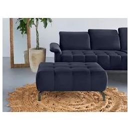 Polsterhocker Home Affaire "Fresh", blau (navy), B:102cm H:45cm T:68cm, 100% Polyester, Hocker, Polsterhocker, passend zum Ecksofa "Fresh", auch in Bezug Olympia EASY CLEAN