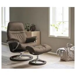 Relaxsessel stressless "Sunrise", braun (mole batick), B:92cm H:105cm T:80cm, Leder BATICK: BATICK ist ein leicht korrigiertes, durchgef&auml;rbtes und genarbtes M&ouml;belleder, bei dem die meisten Unebenheiten und Spuren in der Regel entfernt wurden.;Leder PALOMA: PALOMA ist ein durchgef&auml;rbtes Semianilin-M&ouml;belleder mit nat&uuml;rlicher Narbung.;ROHLEDER Stoff Q2 FARON: Ein fester zuverl&auml;ssiger Boucl&eacute; mit einem