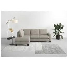 Ecksofa Home Affaire "Summer L-Form", grau (steel), B:236cm H:91cm T:170cm, 95% Polyester, 5% Polyamid, Sofas, Ecksofa, mit Ottomane, mit oder ohne Bettfunktion und Bettkasten, Cord-Bezug