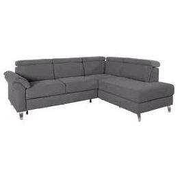 Sit & More Ecksofa SIT & MORE "Arngast L-Form", grau, B:245cm H:84cm T:194cm, Sofas, Ecksofa, inklusive Kopfteilverstellung und Federkern