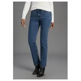 Gerade Jeans Arizona "Comfort-Fit", Damen, Gr. 76, K + L Gr, blau (blau stone), Jeans, Obermaterial: 98% Baumwolle, 2% Elasthan, Basic, normal lang, Jeans, High Waist, Topseller