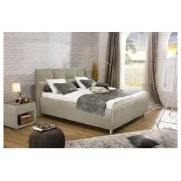 Polsterbett Alina "Nadina", beige (beige tcm 12), B:198cm H:116cm L:217cm, Struktur fein TCM (100% Polyester), Betten, Polsterbett, wahlweise mit Matratze und Lattenrost, in verschiedenen Gr&ouml;&szlig;en