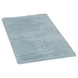 Badematte Tom Tailor HOME "Cotton Stripes" Gr. 3, blau (hellblau), H:20mm, Baumwolle, Badematten, Badematte, Uni Farben, gestreift, reine Baumwolle, Hoch-Tief Effekt