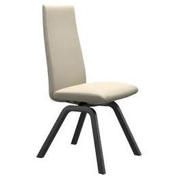 Polsterstuhl stressless "Laurel", beige (cream batick, schwarz), B:49cm H:105cm T:60cm, Leder BATICK: BATICK ist ein leicht korrigiertes, durchgef&auml;rbtes und genarbtes M&ouml;belleder, bei dem die meisten Unebenheiten und Spuren in der Regel entfernt wurden., St&uuml;hle, Polsterstuhl, High Back, Gr&ouml;&szlig;e M, mit schr&auml;ggestellten Beinen in Schwarz